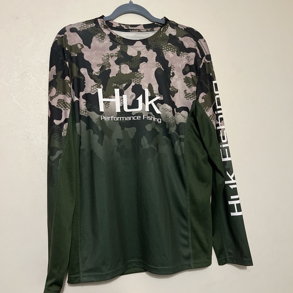 Huk | Shirts | Huk Fishing Shirt Mens Green | Poshmark